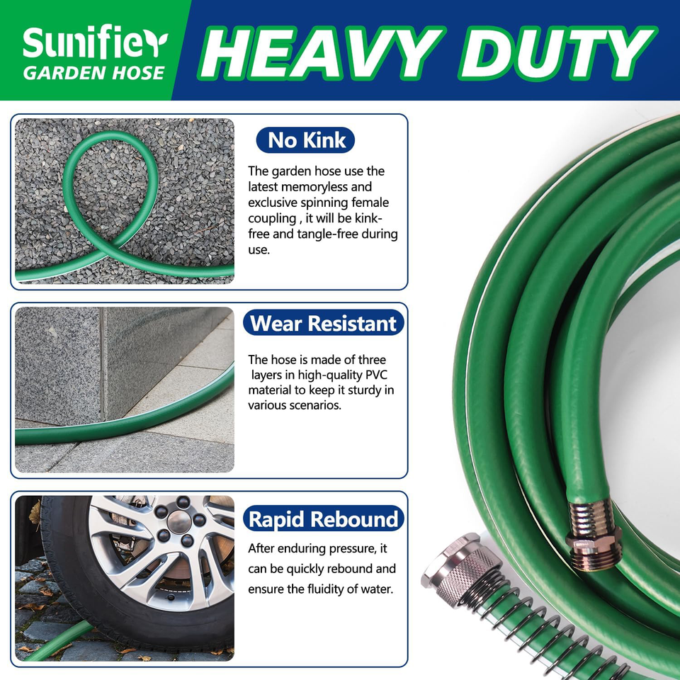 Short Garden Hose 3 ft 6ft 8 ft 10 ft – Outdoor Hybird Water Hose with ...
