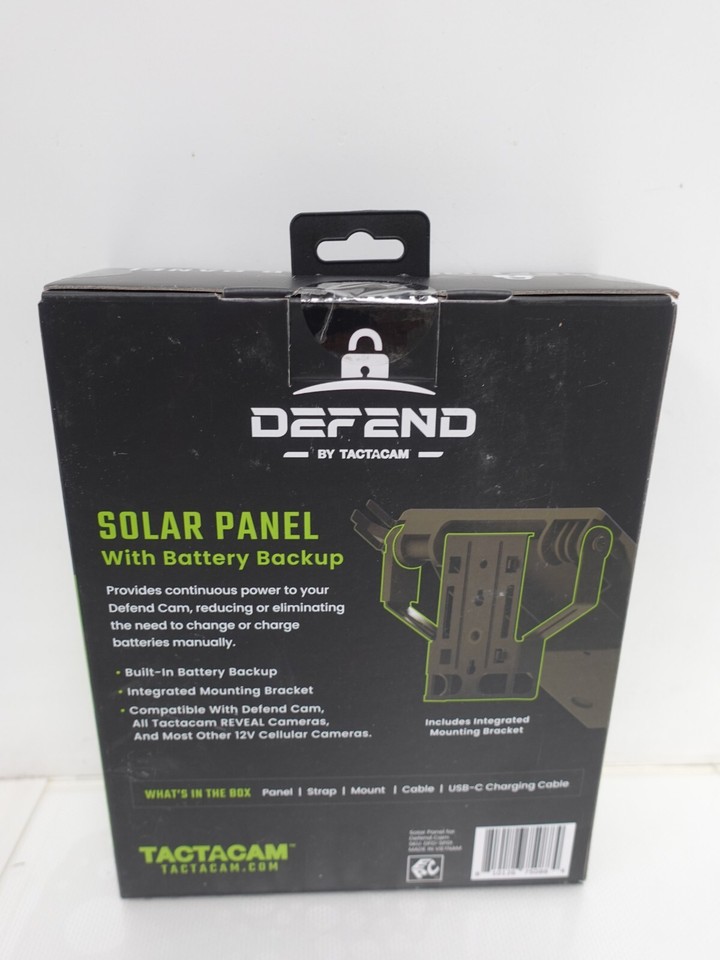 Defend by Tactacam Solar Panel for Cellular Security Camera (2-Pack) | eBay