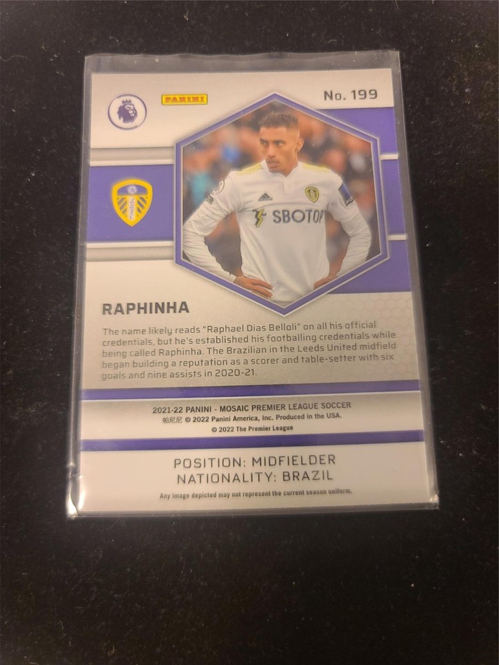 2021-22 Mosaic #199 Raphinha Leeds United Soccer Card Premier League NM ...