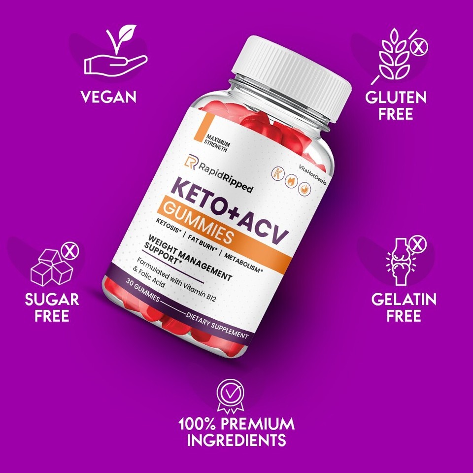 Rapid Ripped Keto ACV Gummies, Max Strength Official Rapid Ripped Gummy ...