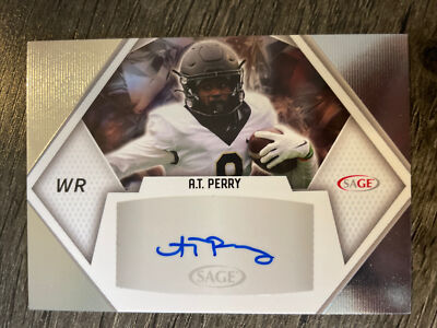 A.T. Perry -2023 Sage Silver Parallel ROOKIE AUTOGRAPH New Orleans ...