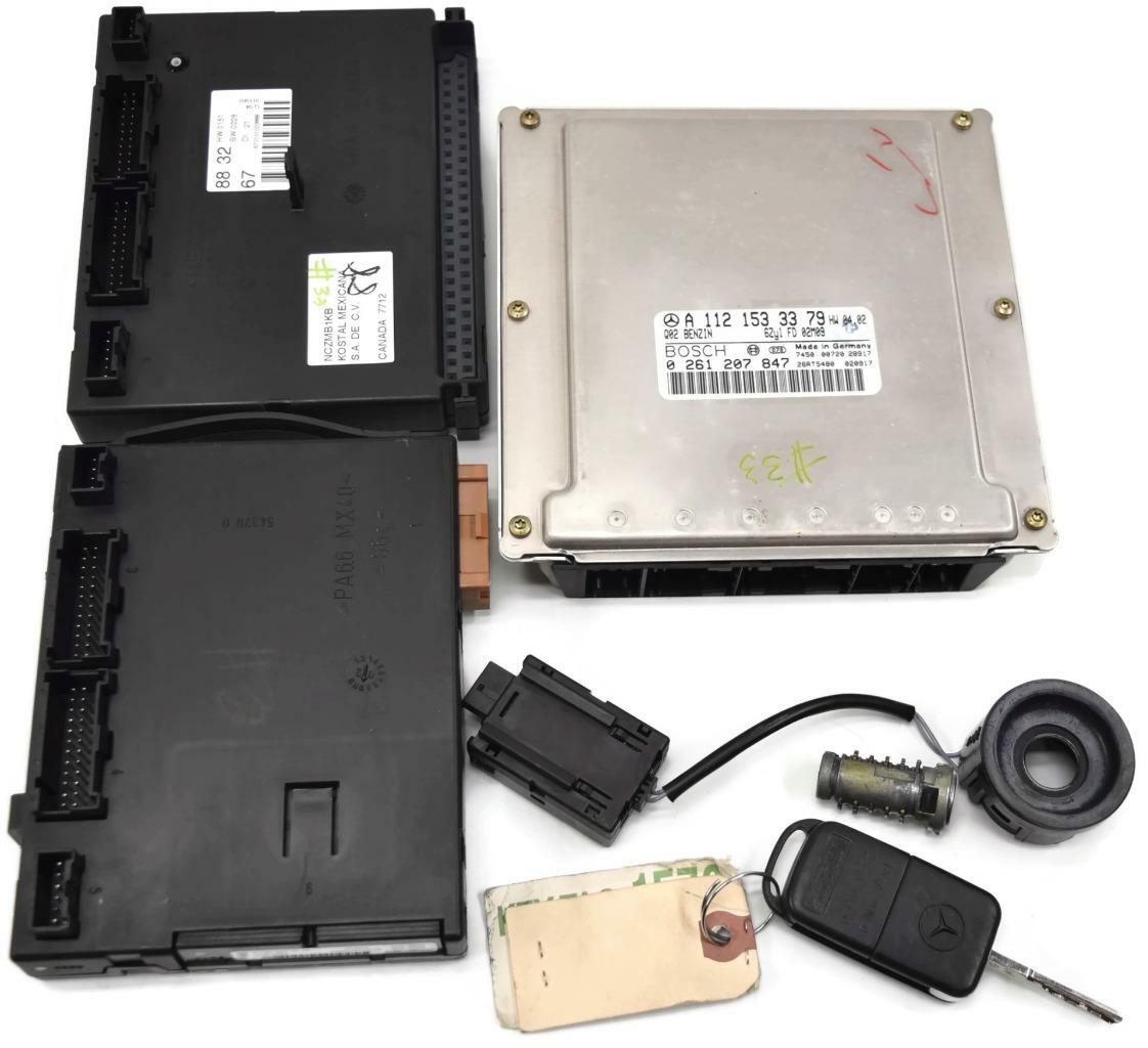 2001-2002 Mercedes-Benz ML320 Immobilizer Unit Ignition Switch Key Set ...