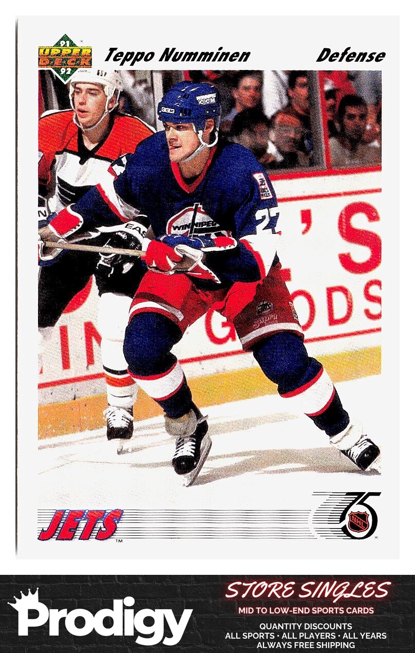 Teppo Numminen 1991-92 Upper Deck Hockey #240 Winnipeg Jets | eBay