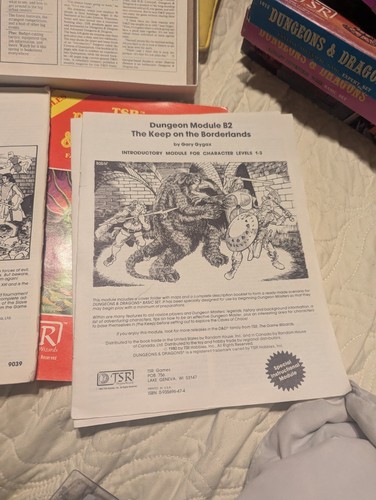 Original D&D Dungeons & Dragons Basic Pink Box Set 1979 TSR 1 Rules ...