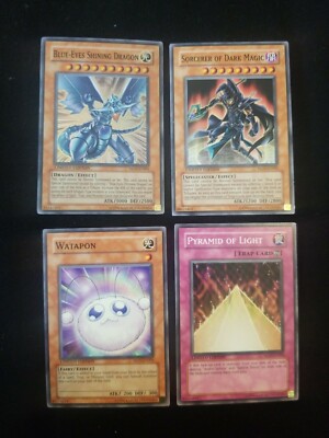 Yugioh the Movie 2004 Pyramid of Light Blue Eyes Shining Dragon 4 Card ...