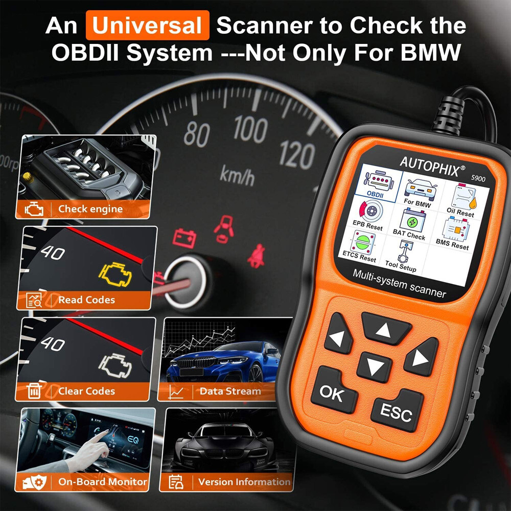 All System OBD2 Scanner for BMW Battery Registration Diagnostic Tool ...
