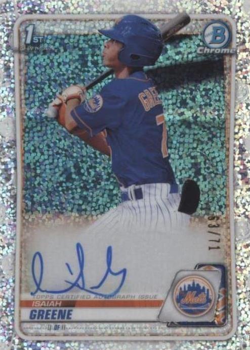 2020 Bowman Draft - Chrome Draft Picks Autographs Isaiah Greene #CDA-IG ...