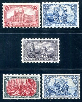 GERMANY 1902 78-81,82 * BEAUTIFUL SET GERMANIA without WATERMARKS ...