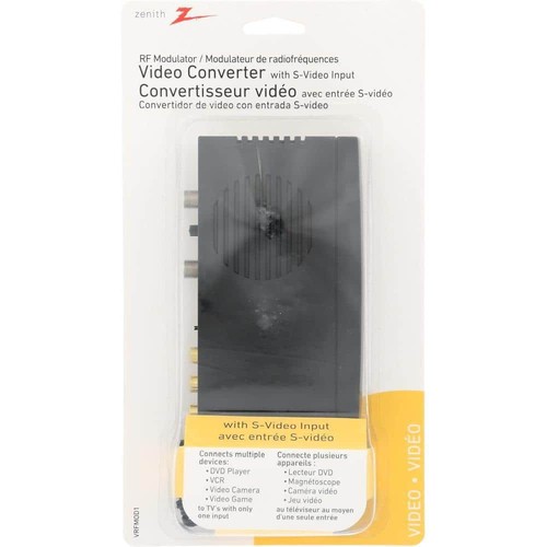 Zenith RF Modulator/Video Converter with S-Video Input - VRFMOD1 ...