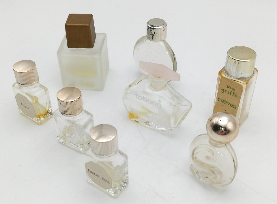 Mini Vintage Miniature Empty Perfume Sample Bottles Lot Of 8 | eBay