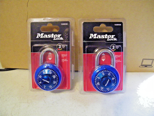 2 Master Lock Combination Padlocks Anti Shim Blue 1530DCM - NEW | eBay Australia