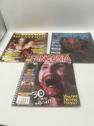 Lot Of 3 Horror Magazines! Fangoria, Cryptic And Movie Mystique | eBay