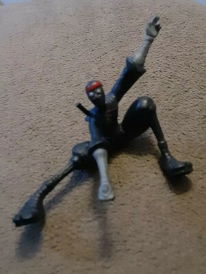 TMNT Foot Soldier pvc 2.5" Mini black Action Figure red headband Book ...