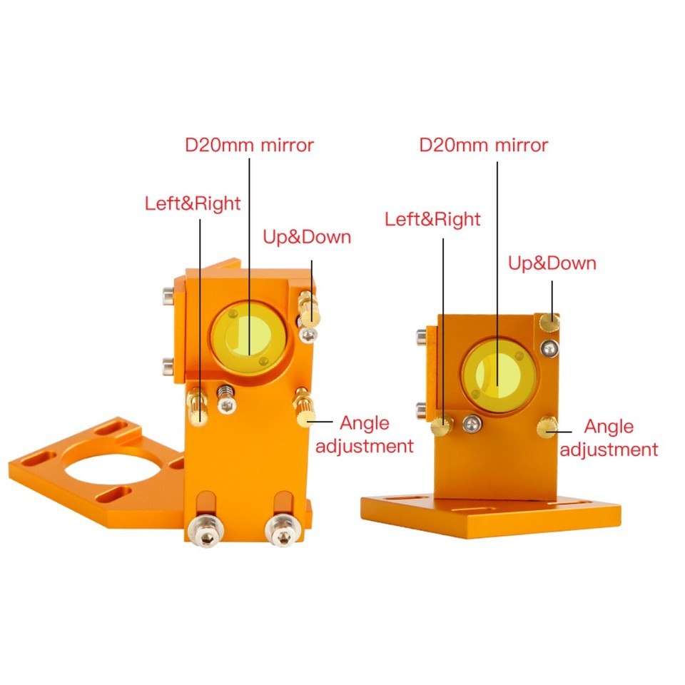 CO2 Laser Head with CVD Focus Lens Si Mirrors for K40 Laser Engraver ...