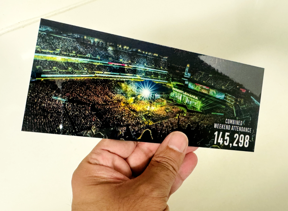 WWE WRESTLEMANIA 40 XL SOUVENIR TICKET CODY THE ROCK SETH ROMAN REIGNS ...