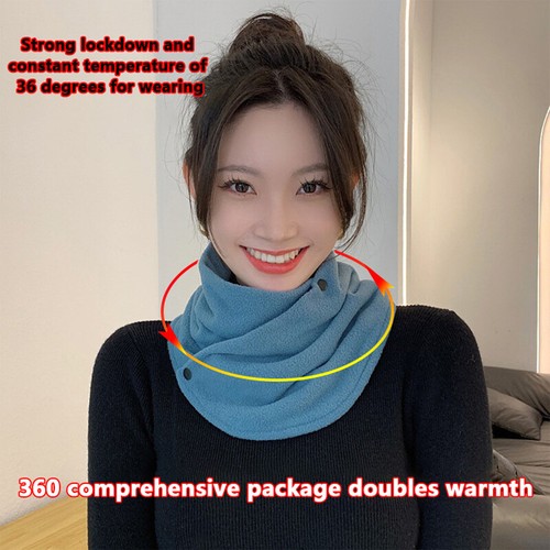 Autumn And Winter Fleece Neck Scarf Thickened Warmth Neck Sleeve ...