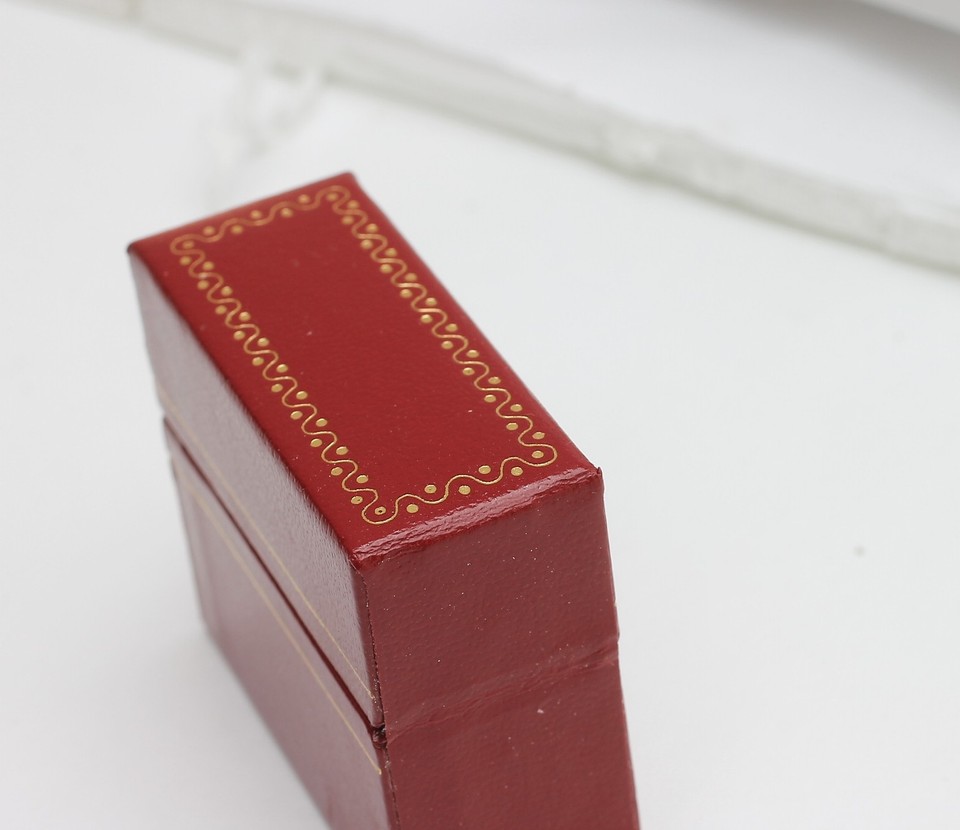 1 MINI Red Leatherette Single Ring Jewelry Box with Gold Trim | eBay