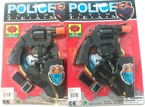 2 Police Action Team Cap Gun Fires 8 Shot Ring Caps 5 Inches ...