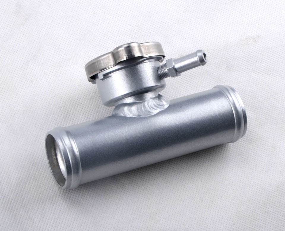 38mm 1-1/2" O.D Aluminum Inline Radiator Filler Neck With Cap Silver 45 ...