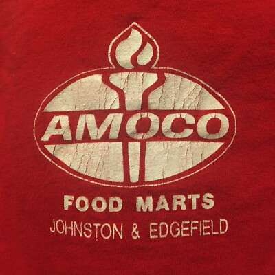 Vintage AMOCO Food Mart Single Stitch Red T-SHIRT XXL (50-52) | eBay