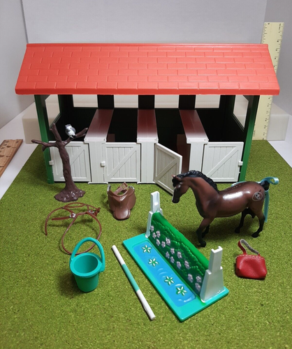 Horse Stable Set POPAK New-Ray Building, Horse & Accessories LOT | eBay