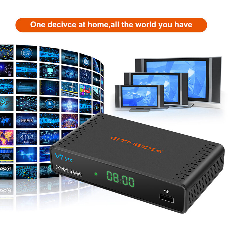 GTMEDIA V7S5X HD FTA Sat DVB-S/S2/S2X Receiver Satellite Set Top Box H ...