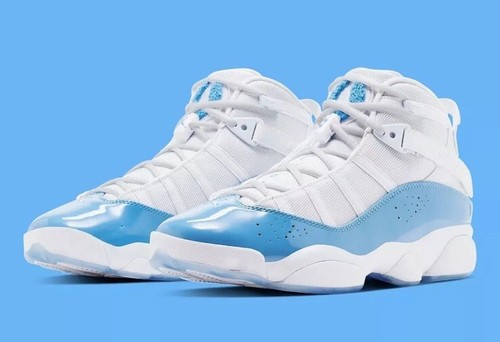 New Nike Air Jordan 6 Rings UNC White Valor Ice Blue CW7037-100 Mens ...