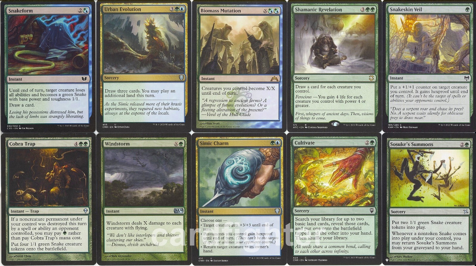 Custom Snake Tribal Commander EDH Deck - Kaseto, Orochi Archmage - MTG ...