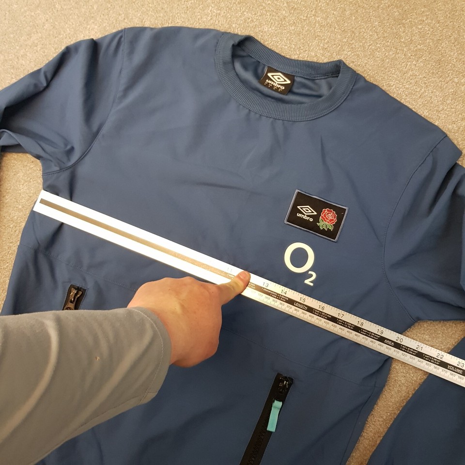 Umbro England Mens Sweatshirt Small Blue Rugby Training Pullover Jumper ...