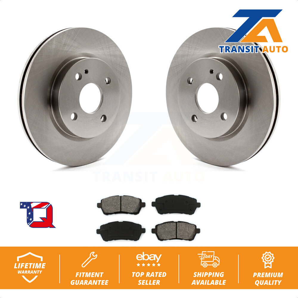 Disc Brake Rotors And Semi-Metallic Pads Front Kit For 2011-2014 Mazda ...