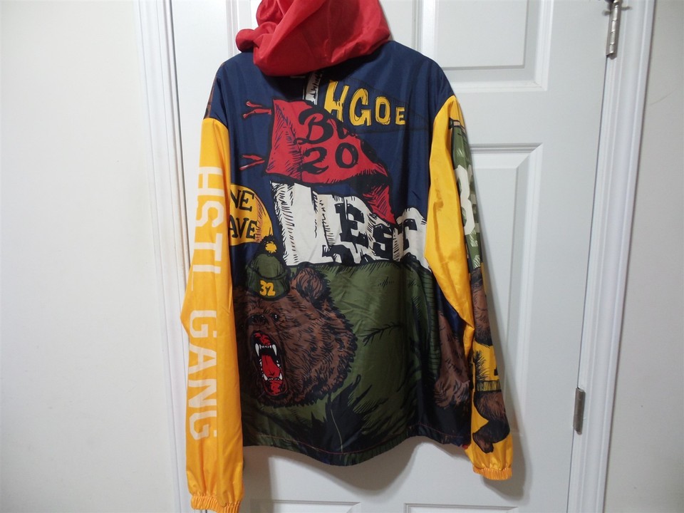 HUSTLE GANG INDUSTRIAL BLOCK BY BLOCK MEN'S JACKET WINDBREAKER 2XL XX ...