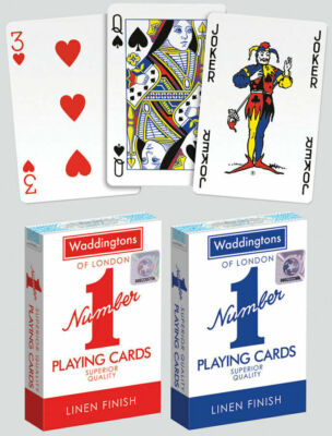 Waddingtons "Number 1" Playing Cards Red & Blue GENUINE UK STOCK POKER ...