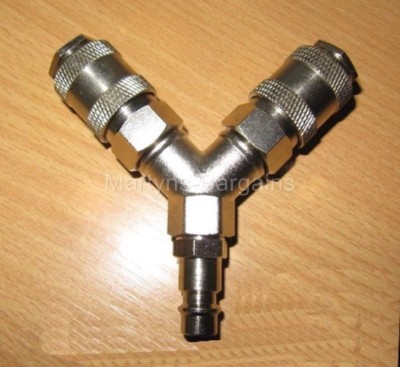 Air Fitting for Compressors. Y Piece Airline Fitting. Quick Release | eBay
