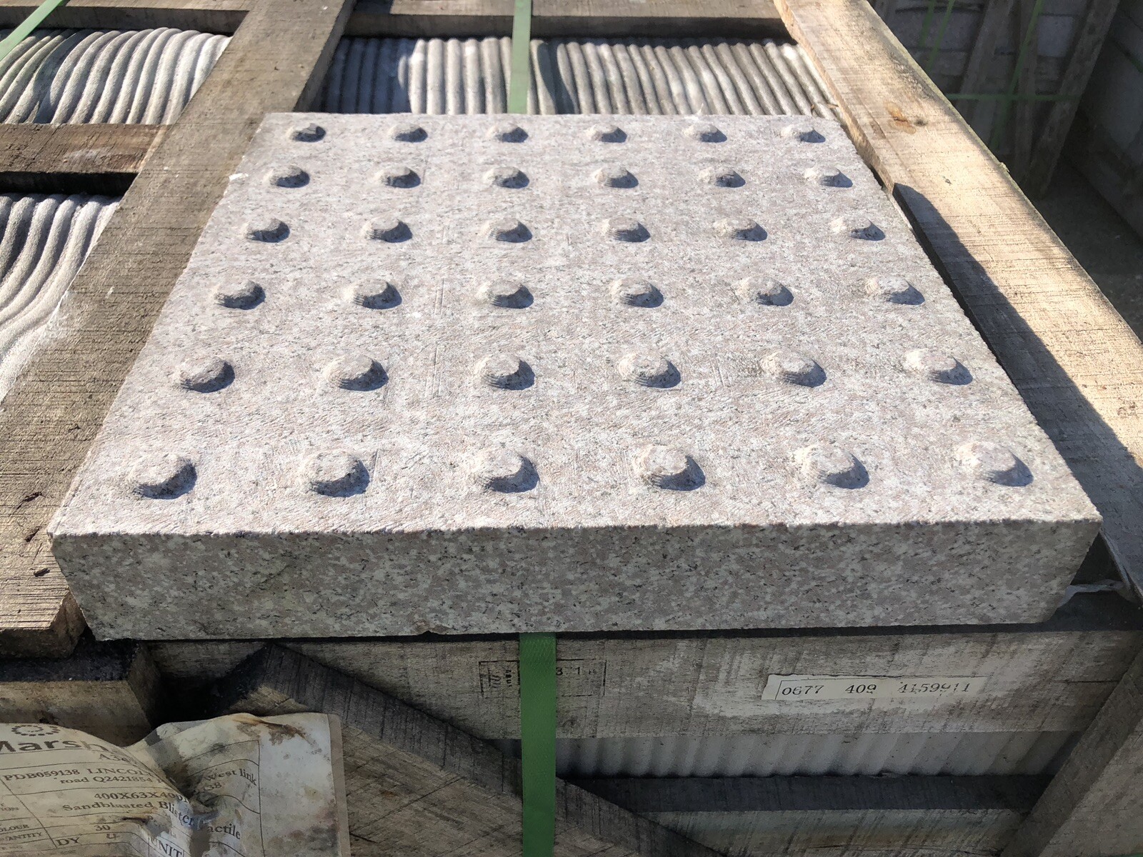 10 x Dimple Pink Granite Paving , Drive , Patio, Path Wall Rumble Strip ...