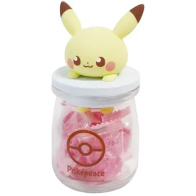 Japanese Pokemon Hard Candy Pikachu PokéPeace Figure Bottle Snack Sweet ...
