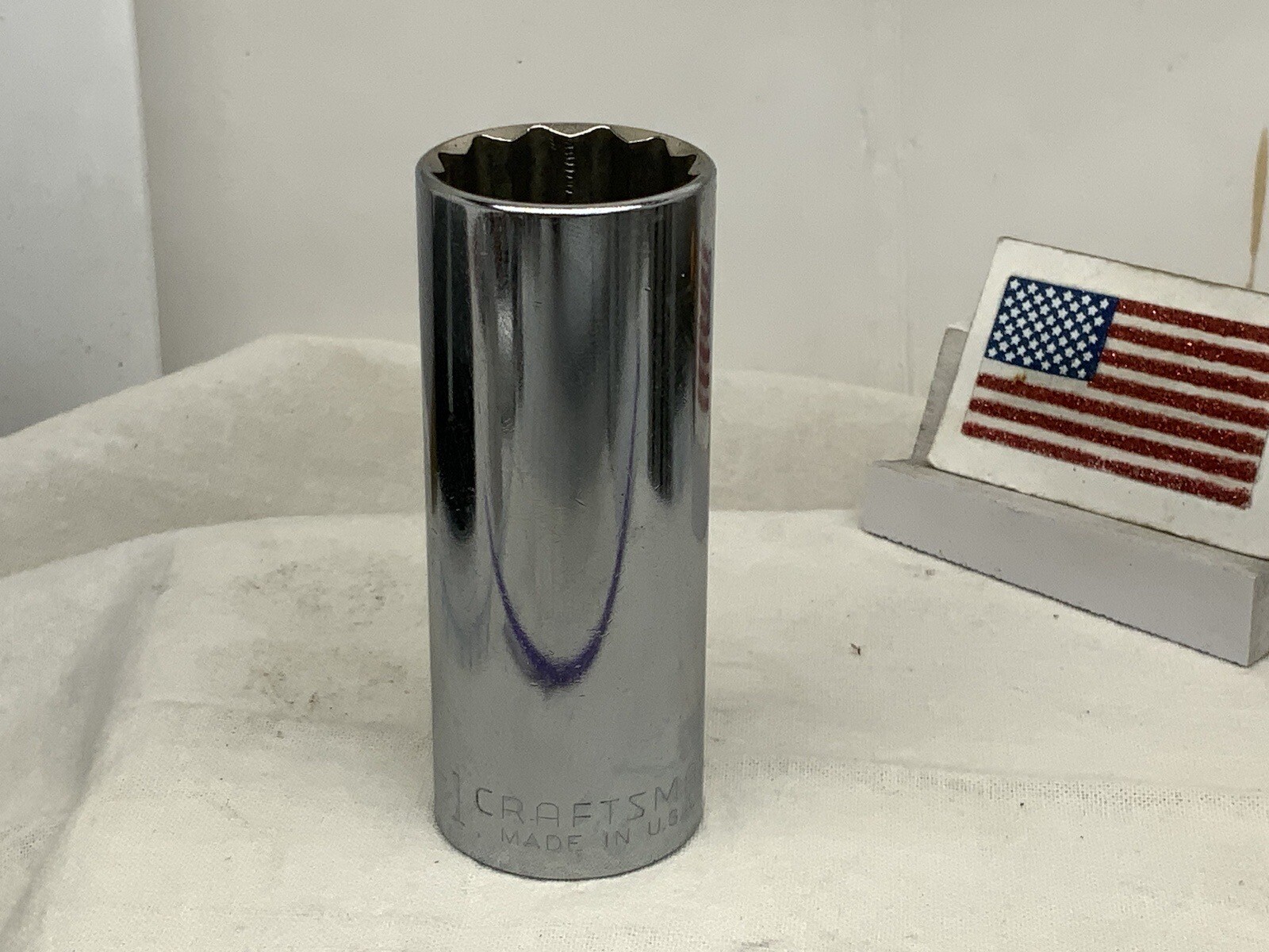 Craftsman G-47531, 1in., 1/2 Drive 12pt Deep SAE Socket, Scuffed, USA ...