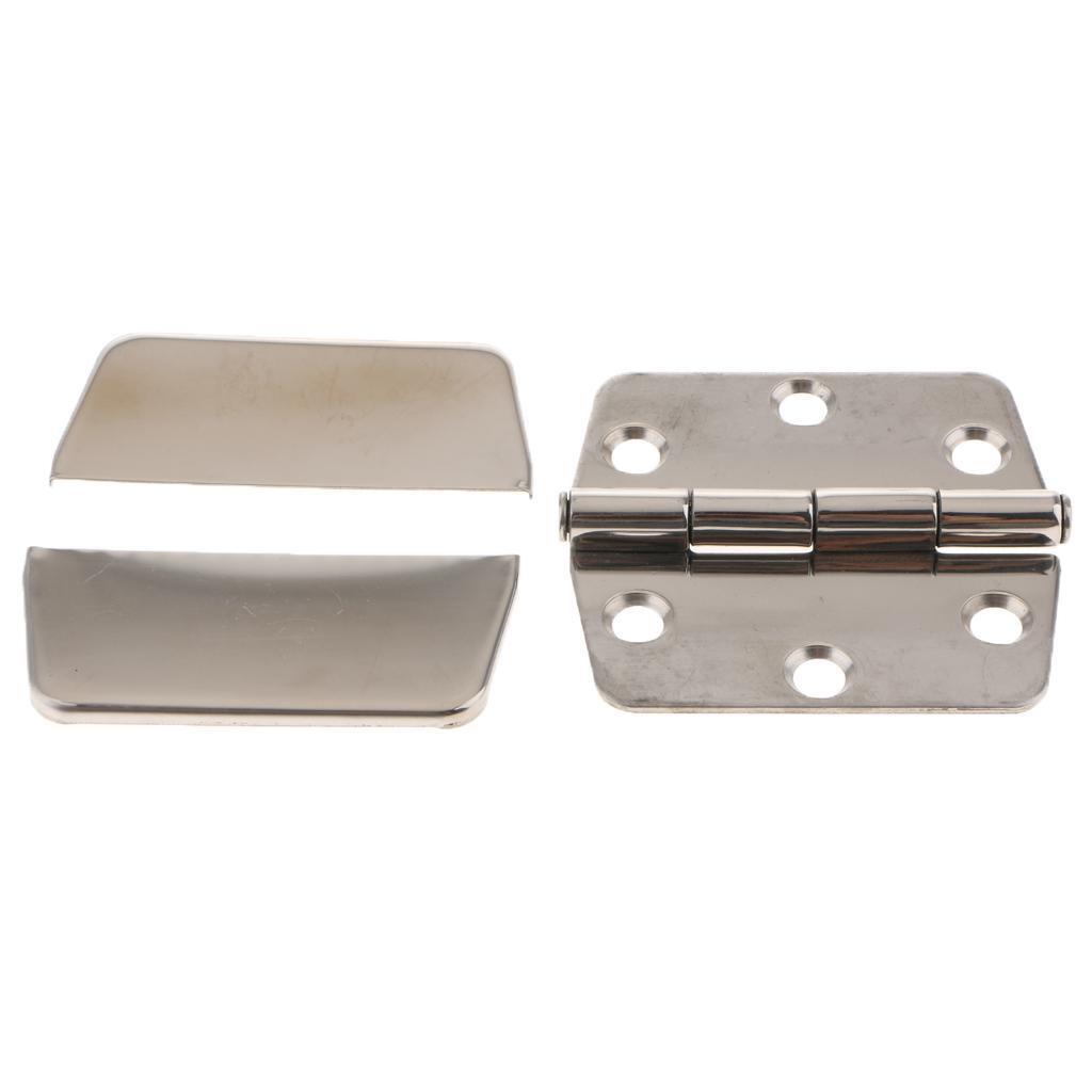 Marine Grade Stainless Steel Strap Hinge with Cover | eBay Australia