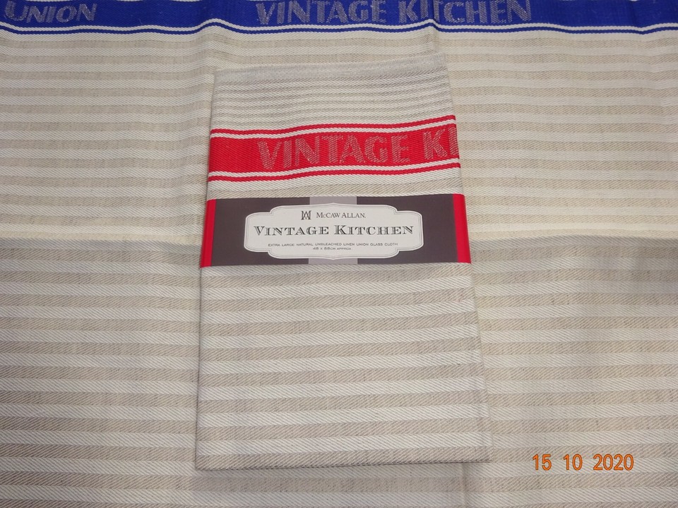 Extra Large Unbleached Linen Union Glass Cloth Excellent Quality 6 ...