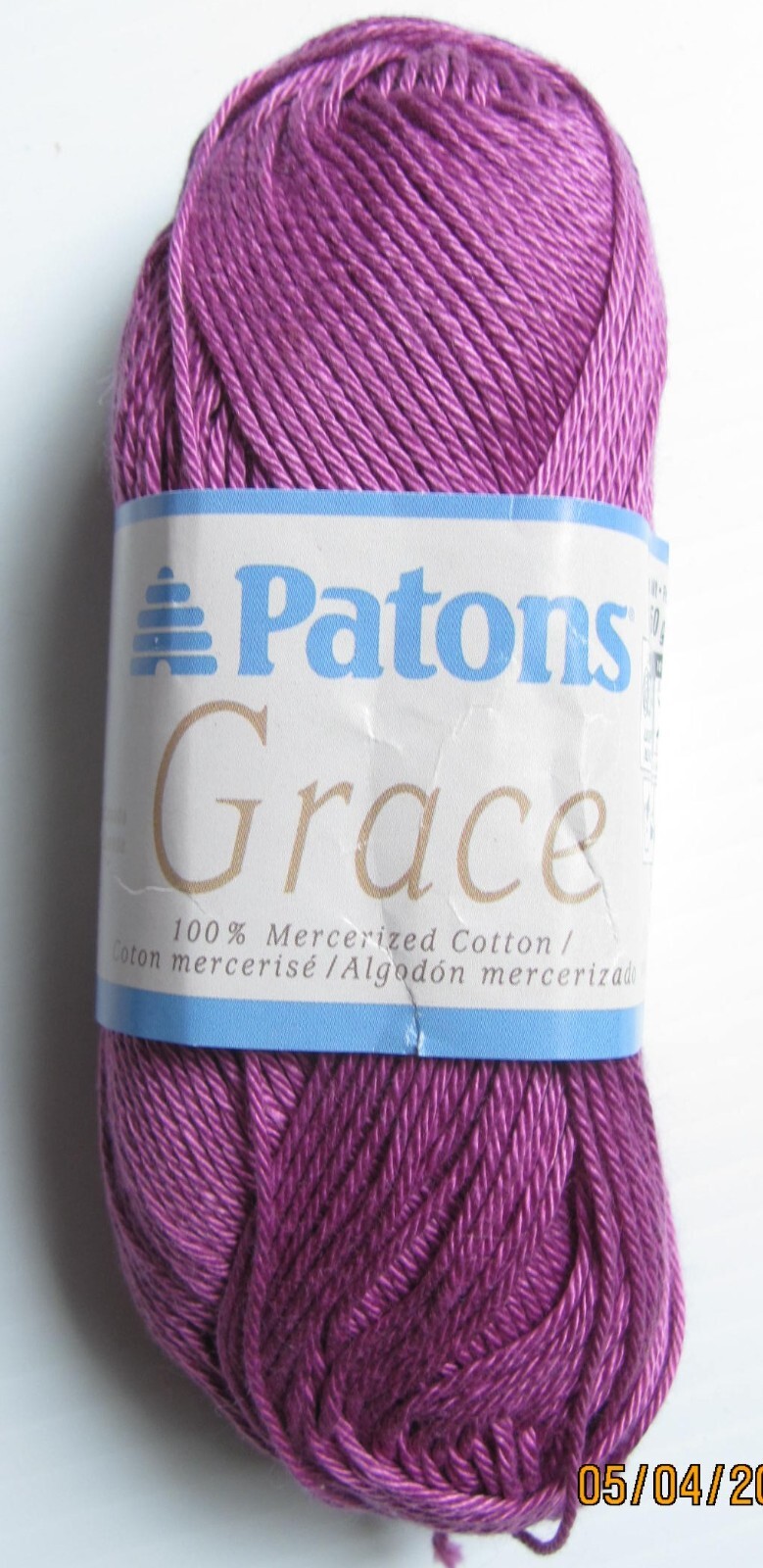 Paton's Grace 100% Mercerized Cotton Yarn- Lot of 1-Orchid Color | eBay