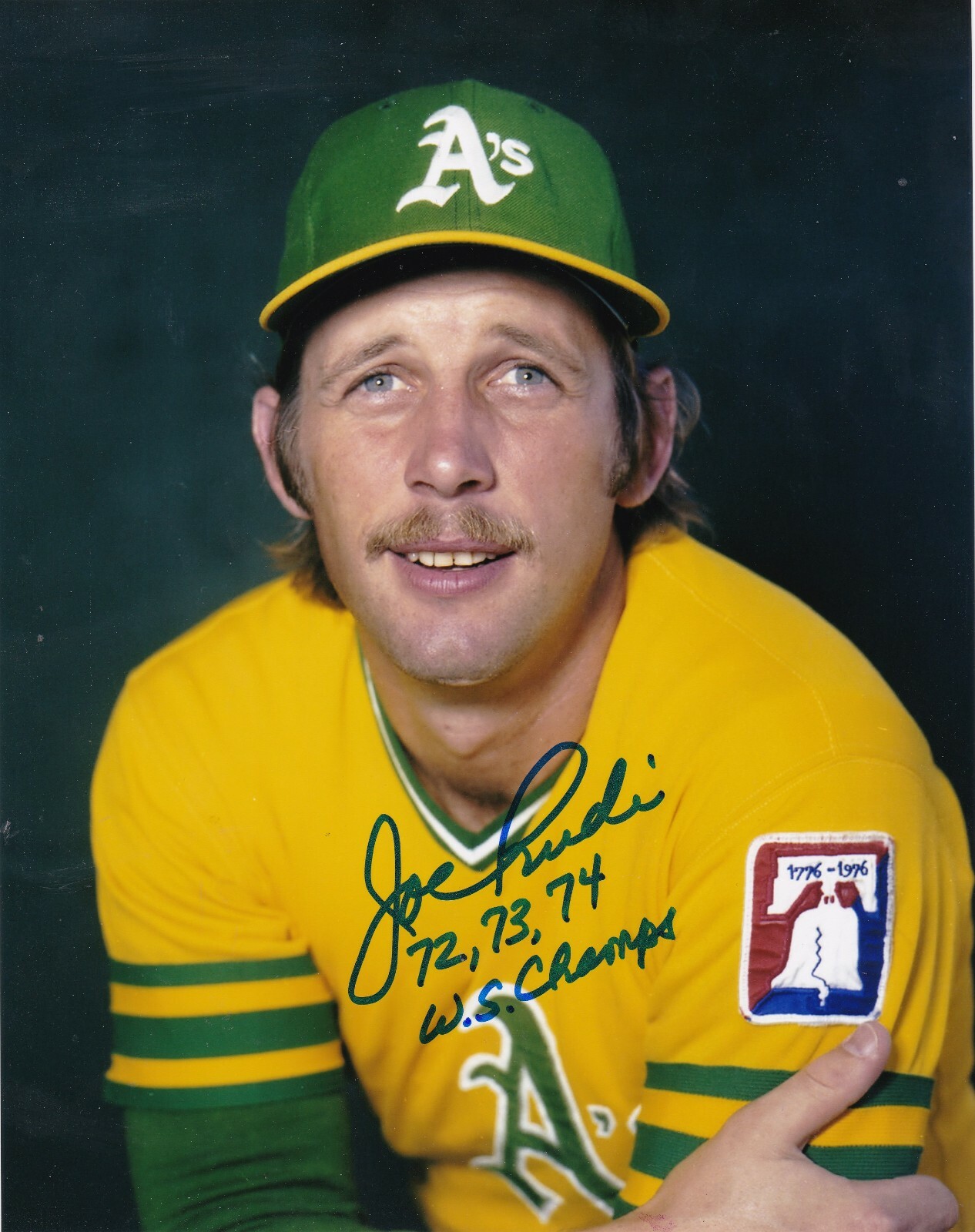 JOE RUDI OAKLAND A'S 1972,73,74 WS CHAMPS ACTION SIGNED 8x10 | eBay