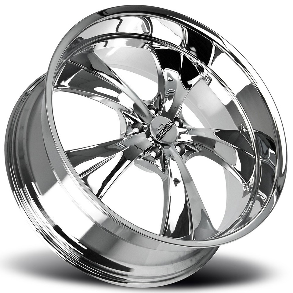24x10"Strada Wheels Old Skool Chrome Rims | eBay
