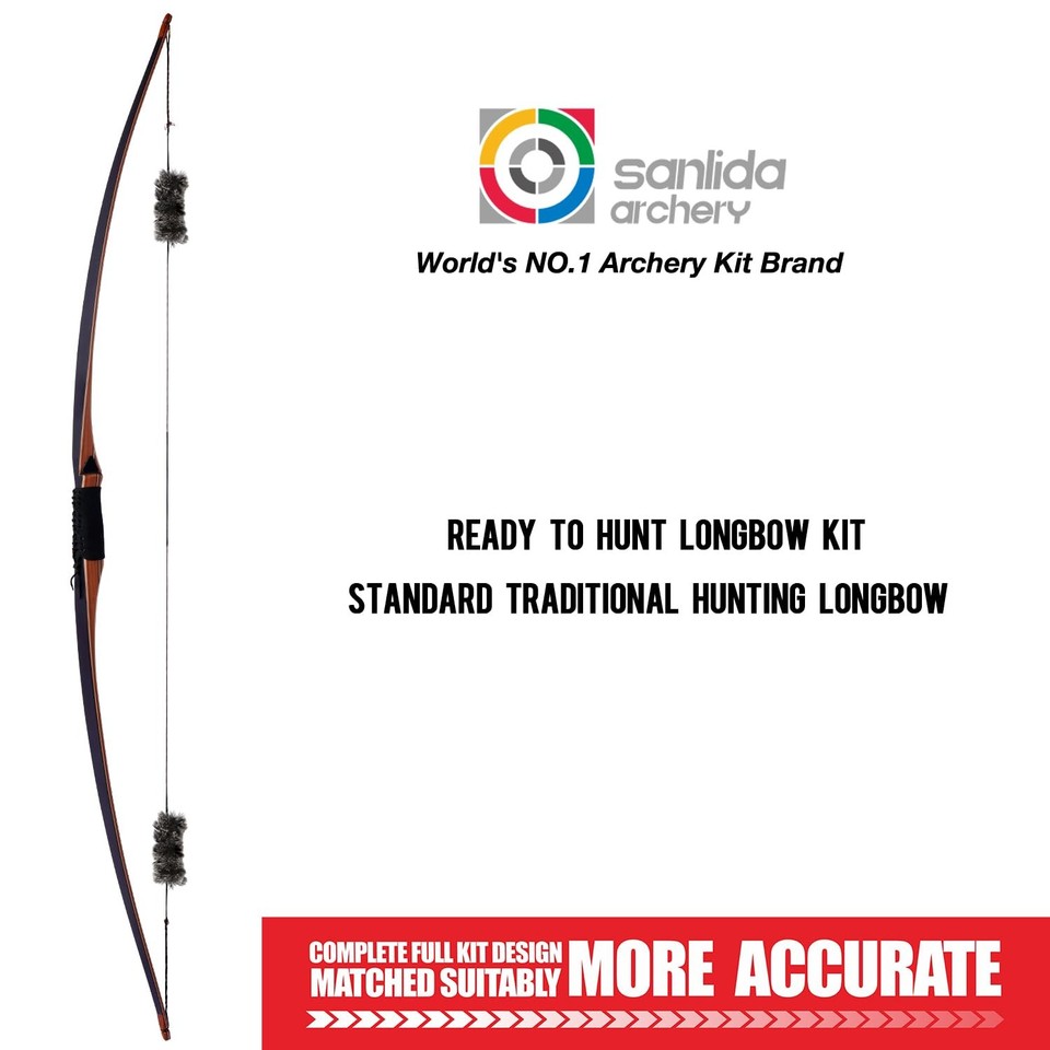 68” Royal X8 Longbow Traditional Wooden Hunting Bow Handmade Hunting ...