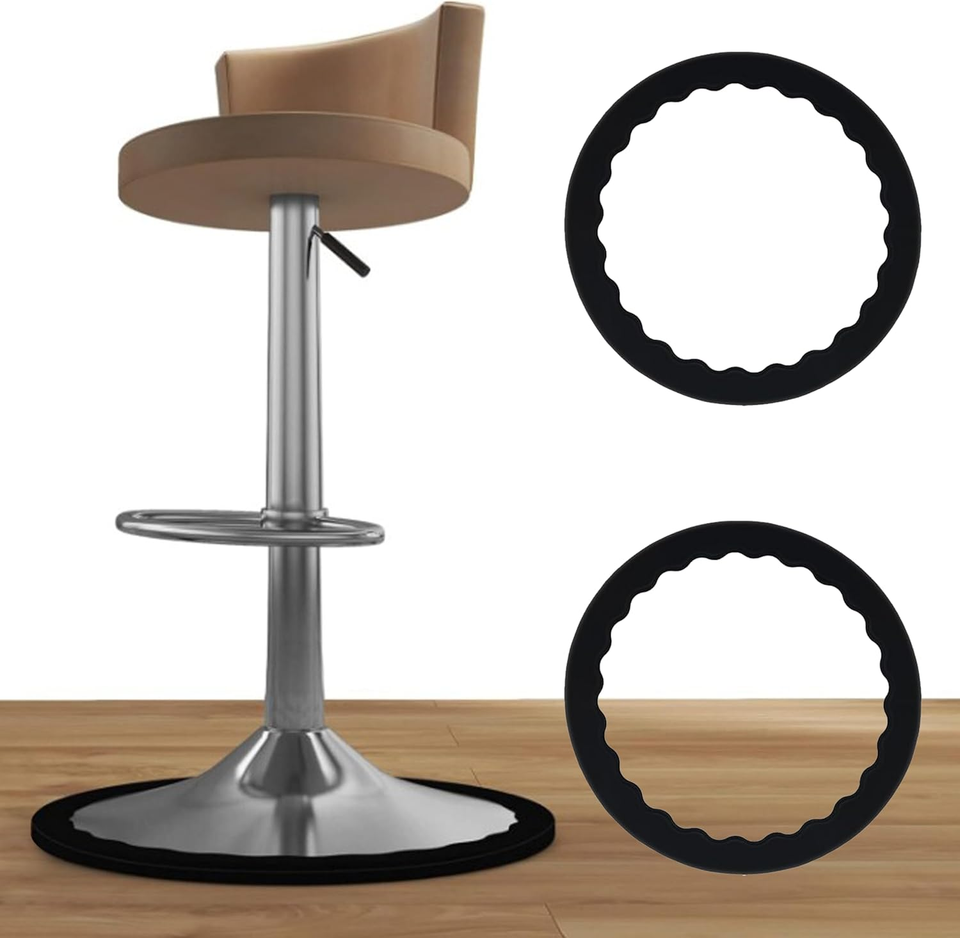 2 Pack Bar Stools Leg Protectors Ring,Chair Footrest Bottom Pads for ...