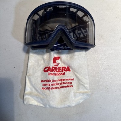 Vintage Carrera Snowboarding Ski Goggles Pioneer Everclear Lens Black ...