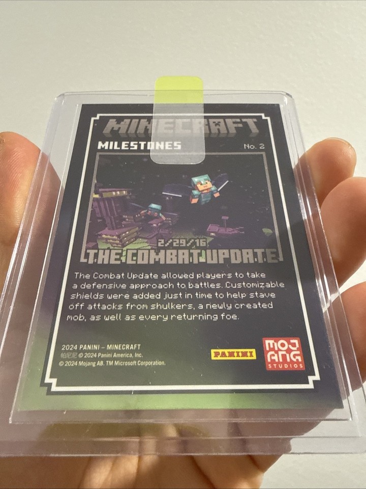 2024 Panini Minecraft Milestones The Combat Update 2/29/16 no. 2 SSP ...