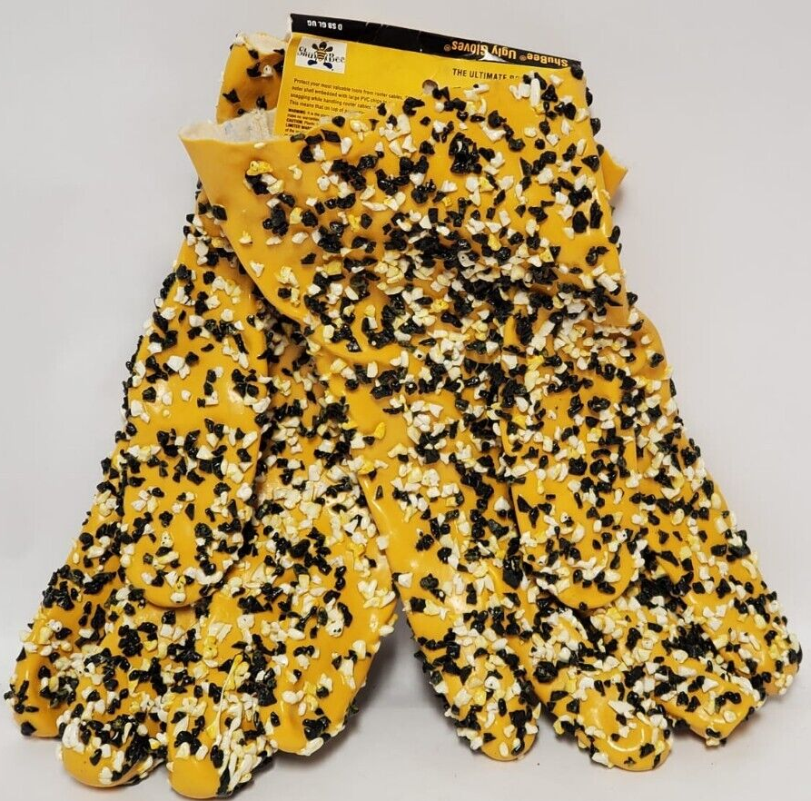 UGLY GLOVES WITH SAFETY CUFF, ONE SIZE FITS MOST PVC CHIP COATED PALM ...