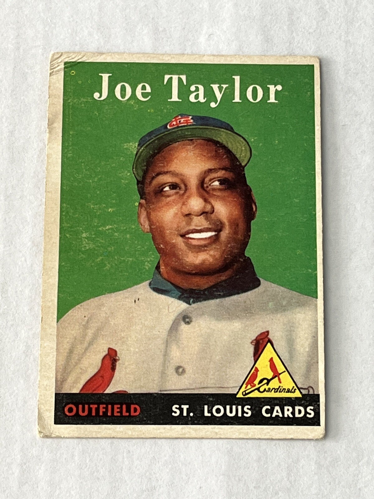 Vintage 1958 Topps Joe Taylor Baseball Card #451 St. Louis Cardinals VG ...