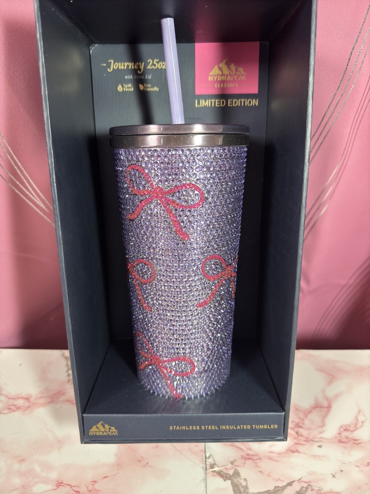 NIB RARE Hydrapeak 25oz Journey Limited Edition Purple/Pink Bow Bling ...