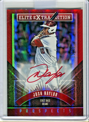 JOSH NAYLOR 2015 Elite Extra rookie certified auto #/ 25 red ink ...