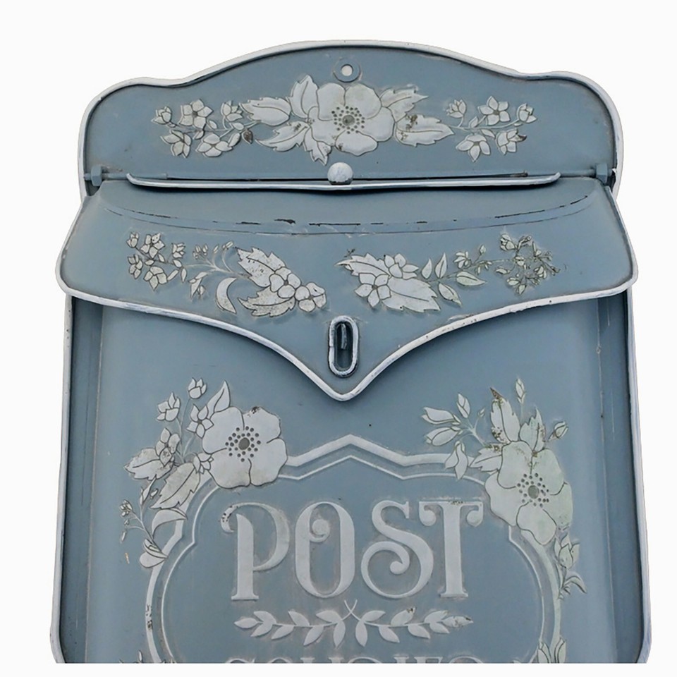 Vintage Rustic Letter Box Post Box Wall Mounted Decorative Metal ...